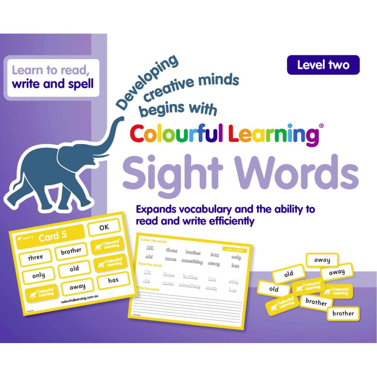 SIGHT WORDS level two EXPAND VOCABULARY – Colourful Learning Toy Store