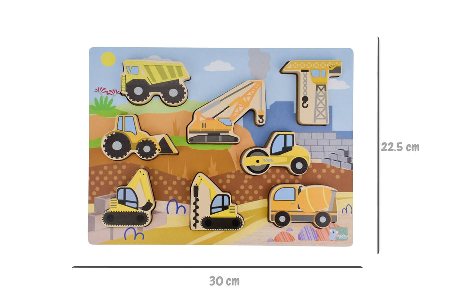 Chunky Puzzle - Construction Vehicles – Colourful Learning Toy Store