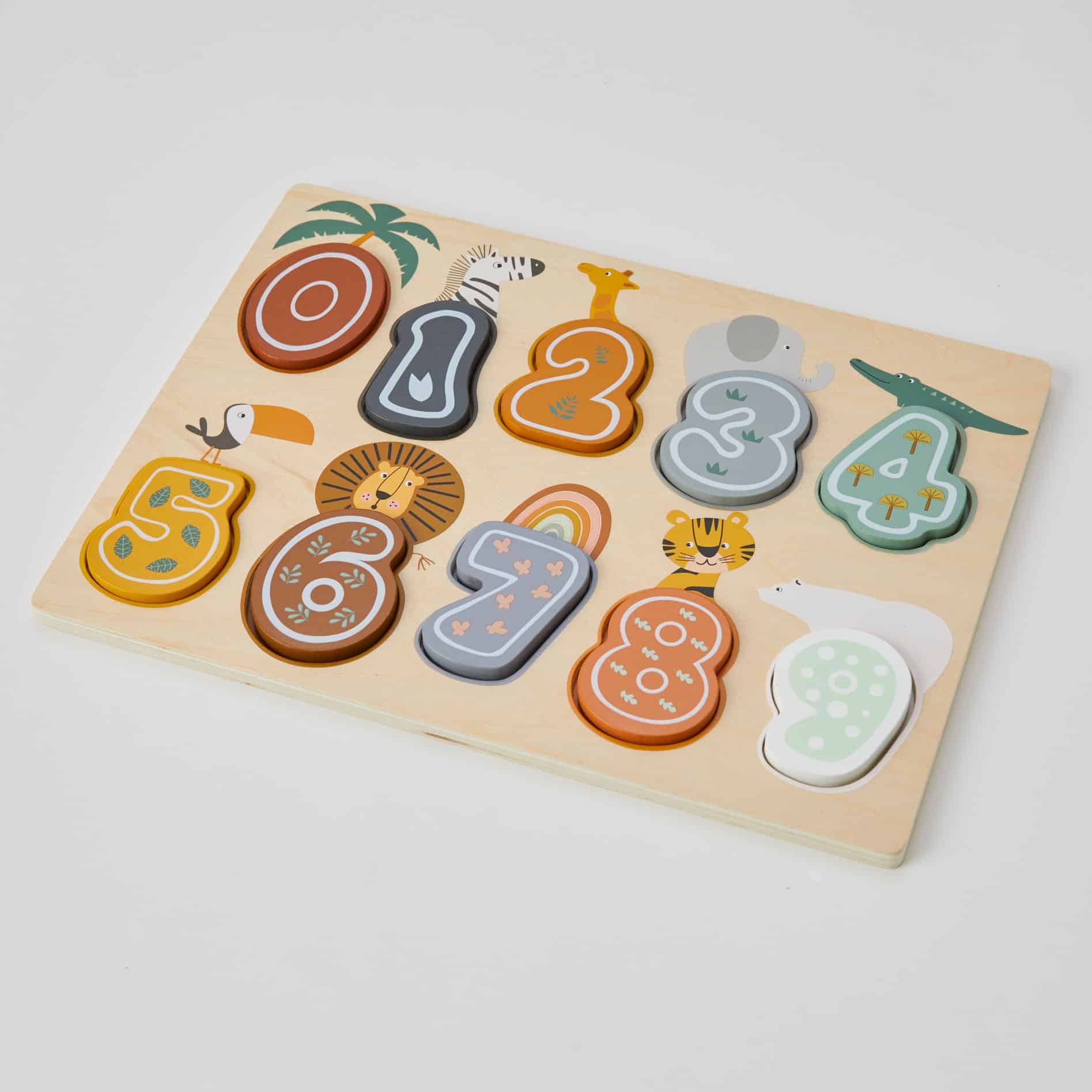 Wooden Number Puzzle – Colourful Learning Toy Store